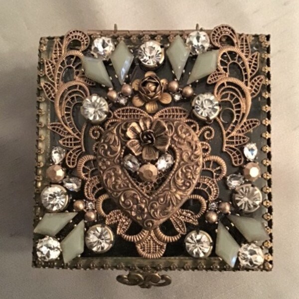 Jeweled Trinket Box - Etsy