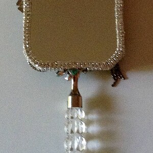 Rhinestone Jeweled Hand Mirror: Crystal Handle, Black & Clear Jewels - Etsy