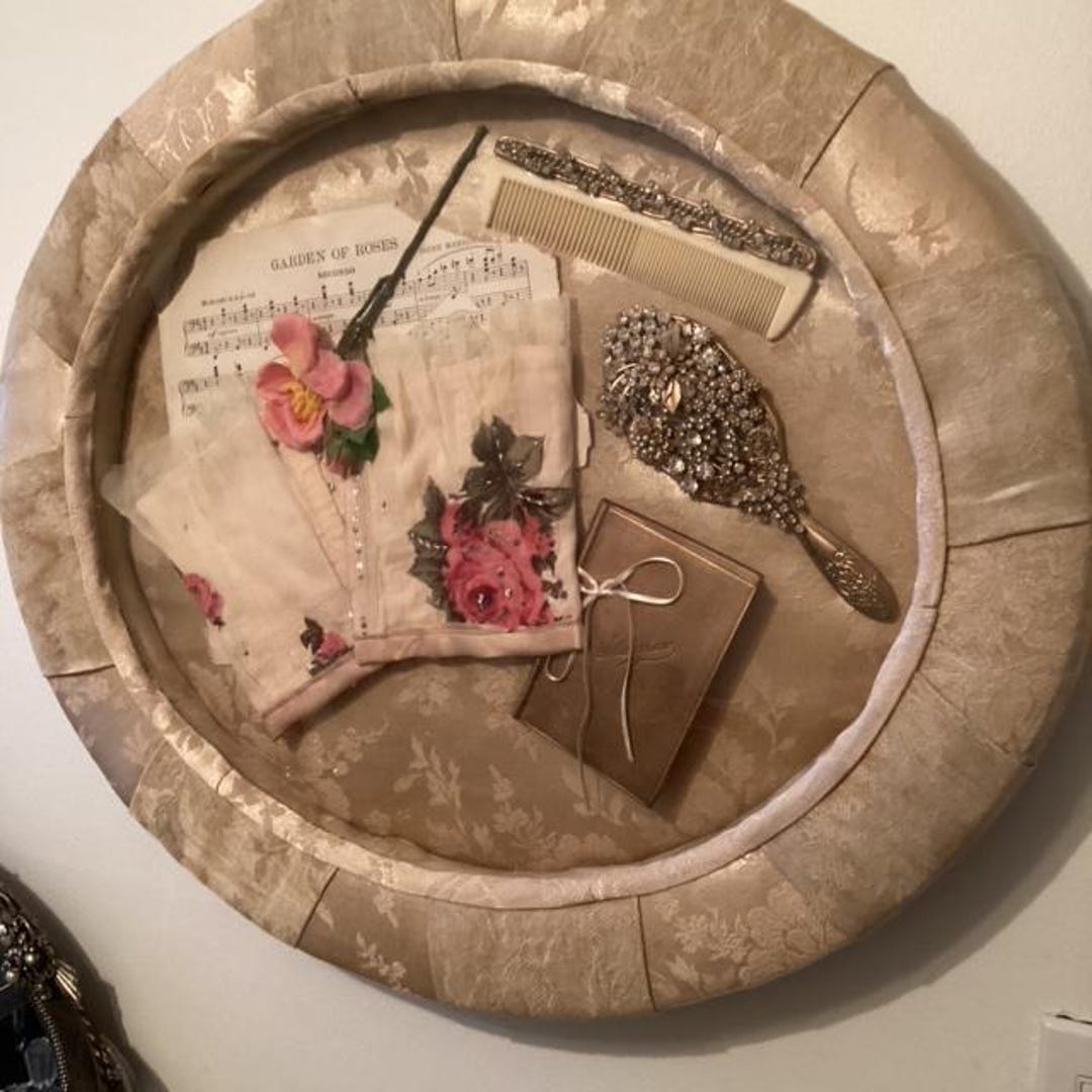 Handcrafted Collage, Upholstered Collage, Vintage Artifacts Collage ...