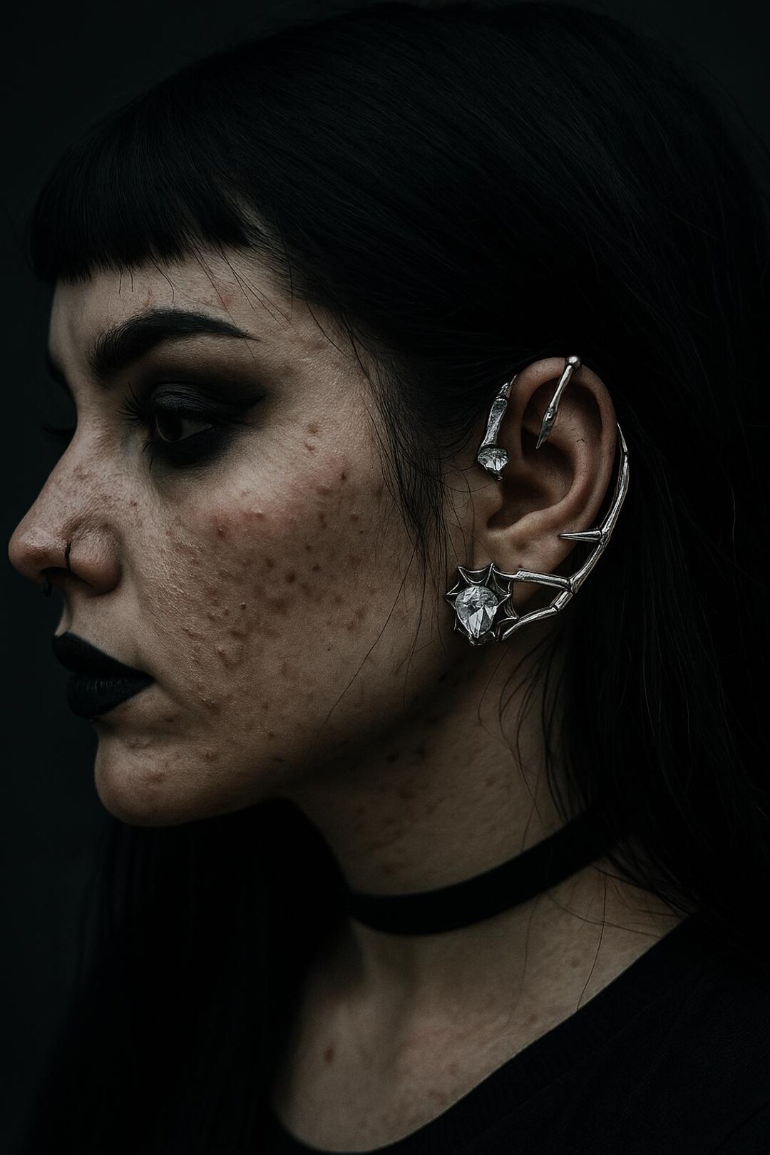 Futuristic Silver Ear Cuff – Cybercore Y2K No Piercing Earring - Etsy ...
