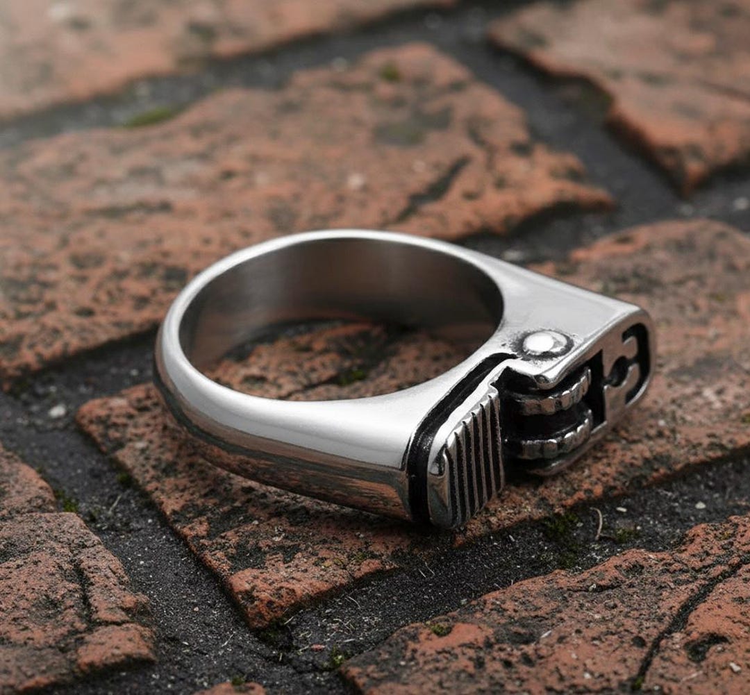 Lighter Ring • Stainless Steel, Grunge Streetwear Accessory - Etsy