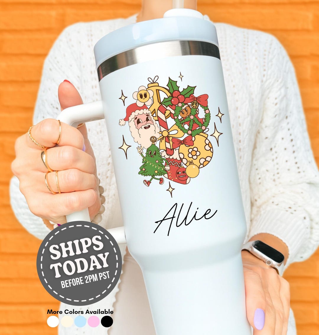 Retro Christmas Cup, Personalized Christmas Cup, Christmas Cup for ...