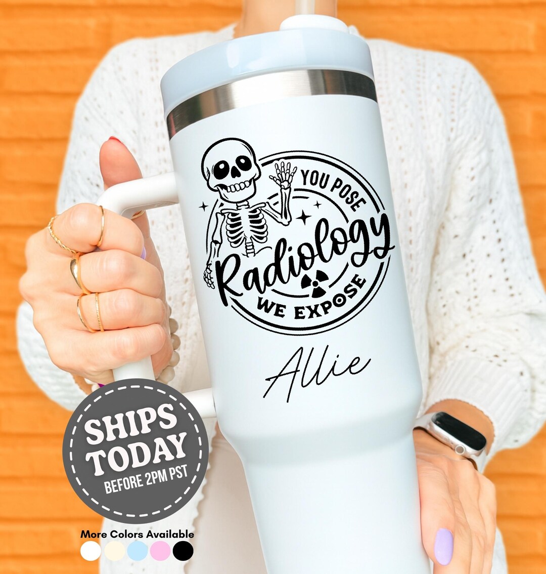 Radiology Skeleton Cup, Personalized Radiology Cup, Radiology Student ...