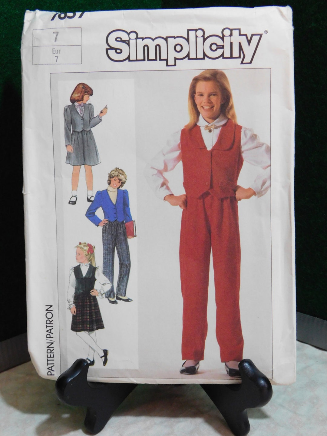 Girls Pull on Pants Skirt and Lined Jacket or Vest Patern Simplicity ...