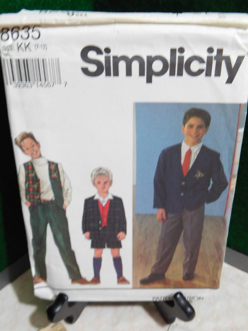 Boys Pants,shorts,vest and Jacket Pattern Simplicity 8635 - Etsy