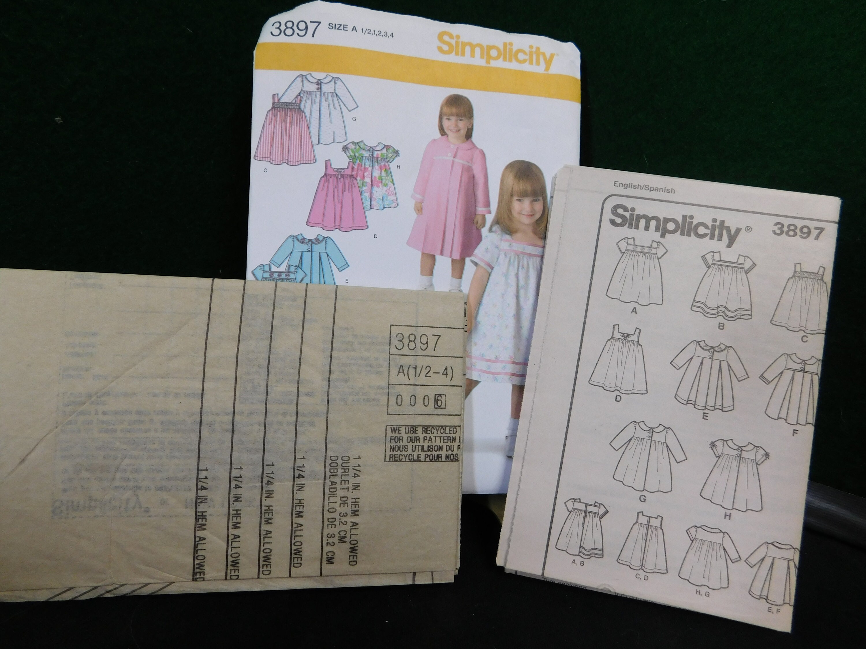 Toddlers Dress and Coat Pattern Simplicity 3897 - Etsy