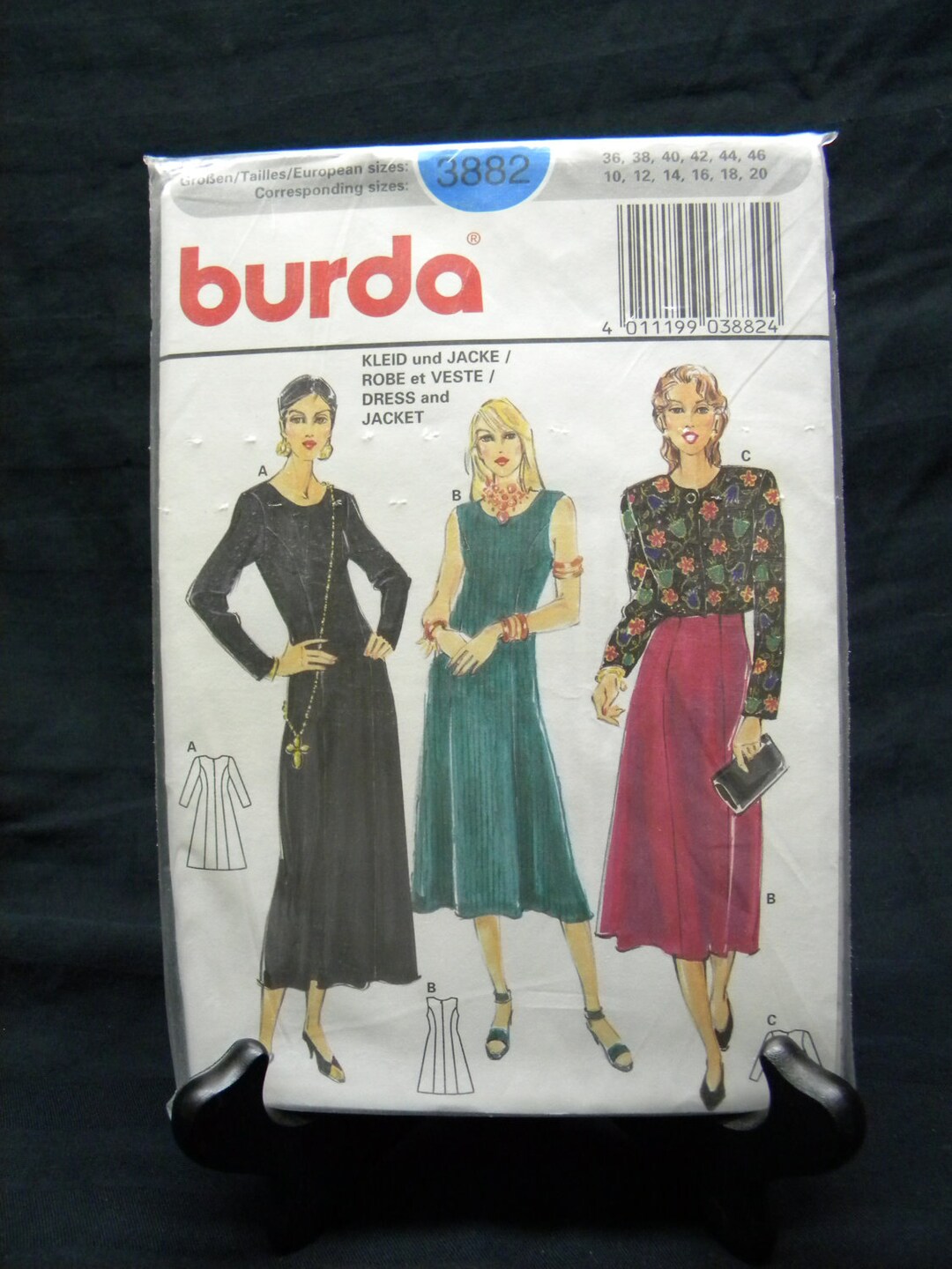 Woman Dress and Jacket, Burda Pattern 3882 Uncut Unopened - Etsy