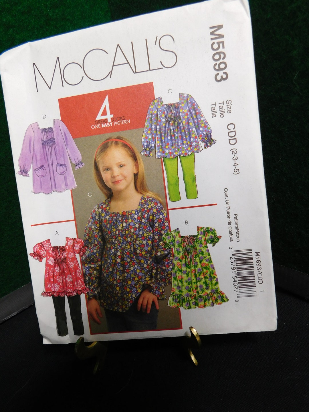 Children / Girls Top and Dress Pattern Mccall's 5693 - Etsy
