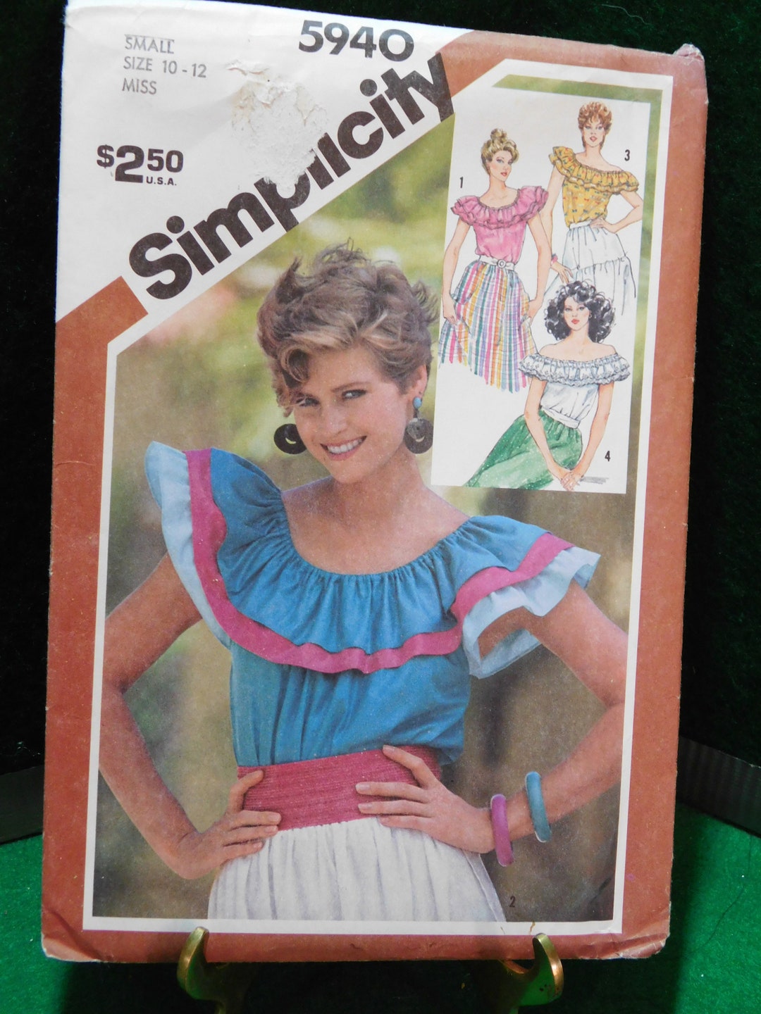 Misses Pullover Ruffled Top Pattern Simplicity 5940 - Etsy