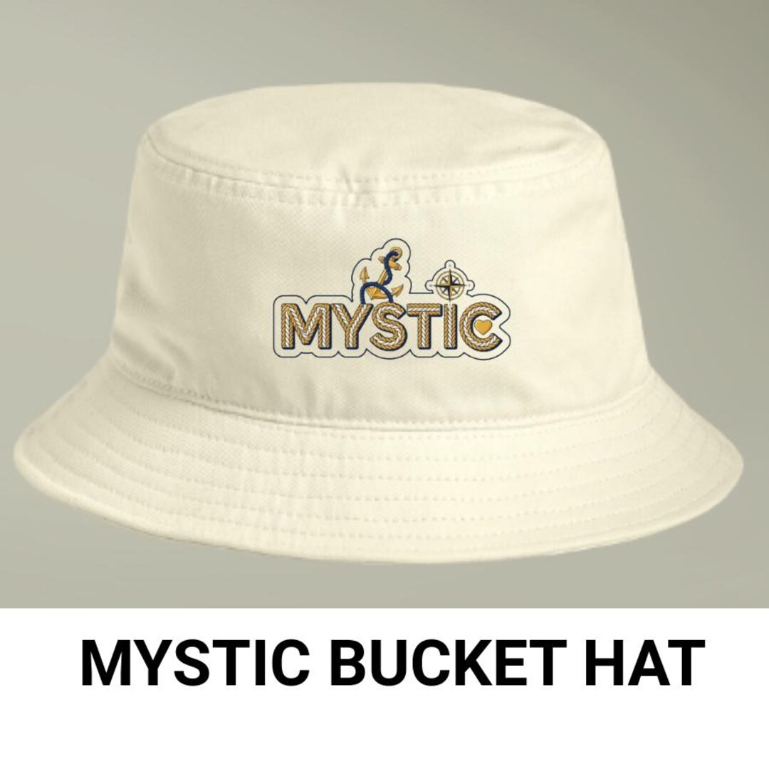 Nautical Mystic Logo Bucket Hat | Navy Gold Outdoor Cap, Anchor ...