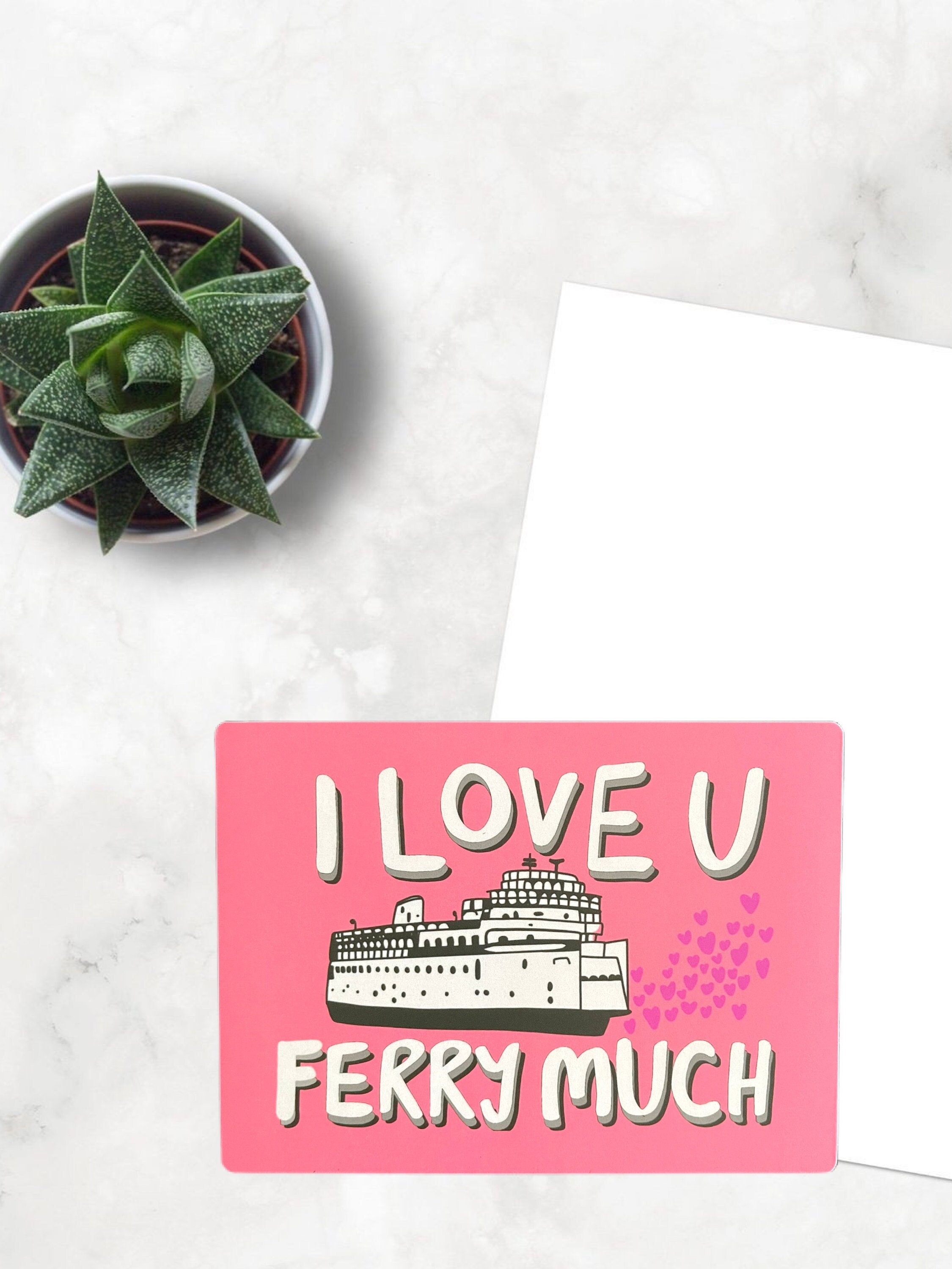 I Love You Ferry Much, Ferry Magnet, 3x5 Magnet, Funny Pun, Nantucket ...