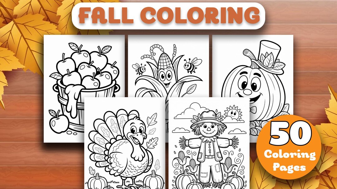 Fall Coloring Pages, Fall Coloring Book, Fall Coloring Sheets, Autumn ...