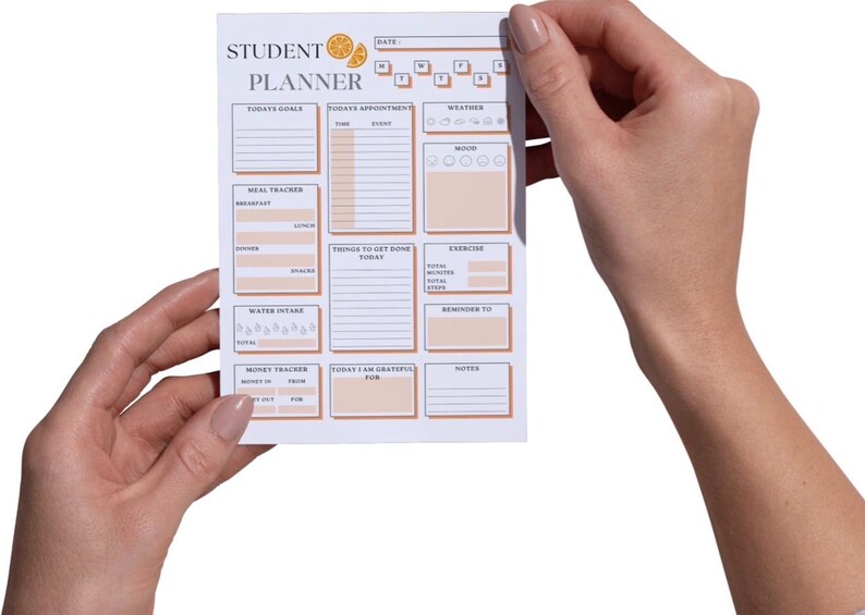 Minimal Student Planner Template | Daily Academic Study Schedule ...