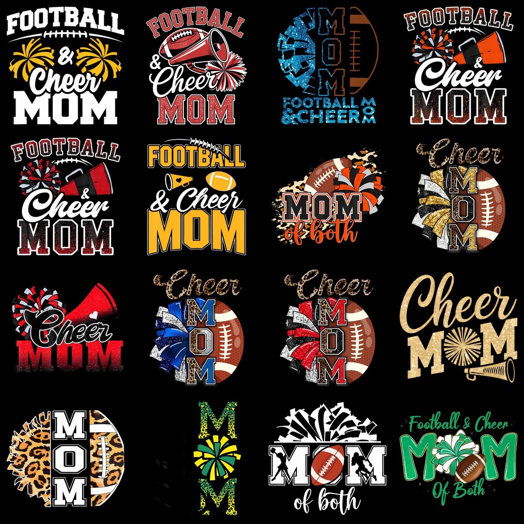 Loud Proud Football and Cheer Mom PNG, Funny Sarcastic Cheerleader Mama ...