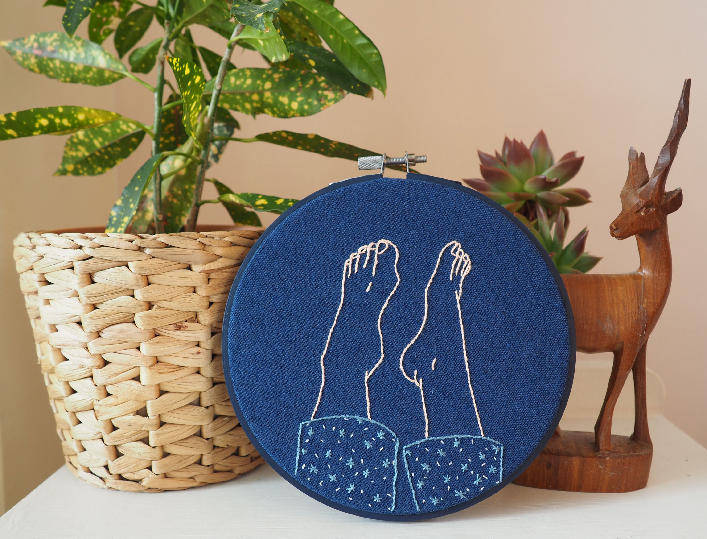 A Foot Thing - DIY PDF Hand Embroidery Pattern - Beginner Embroidery ...