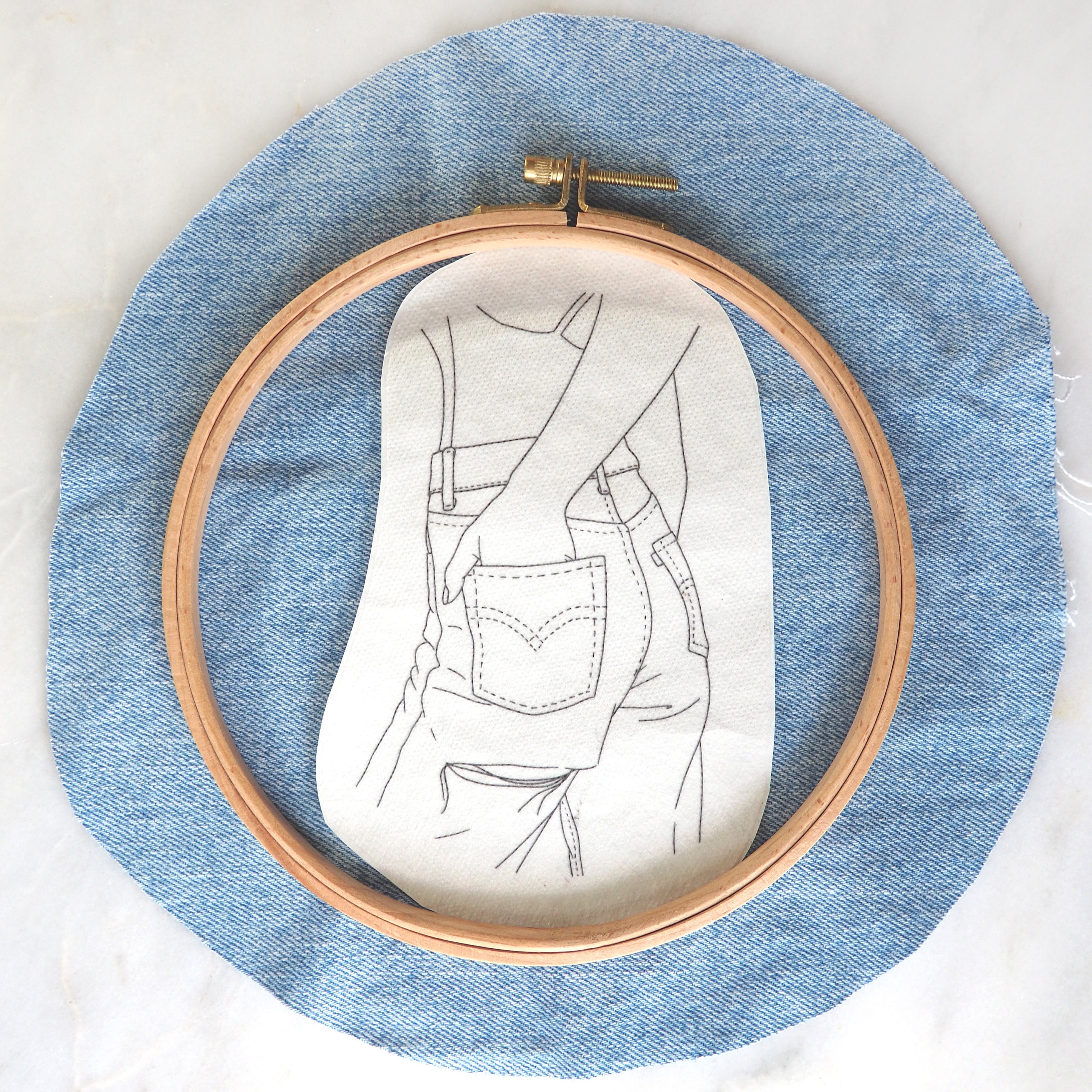Vintage Levi's #3 - PDF Hand Embroidery Diy Downloadable Pattern With ...