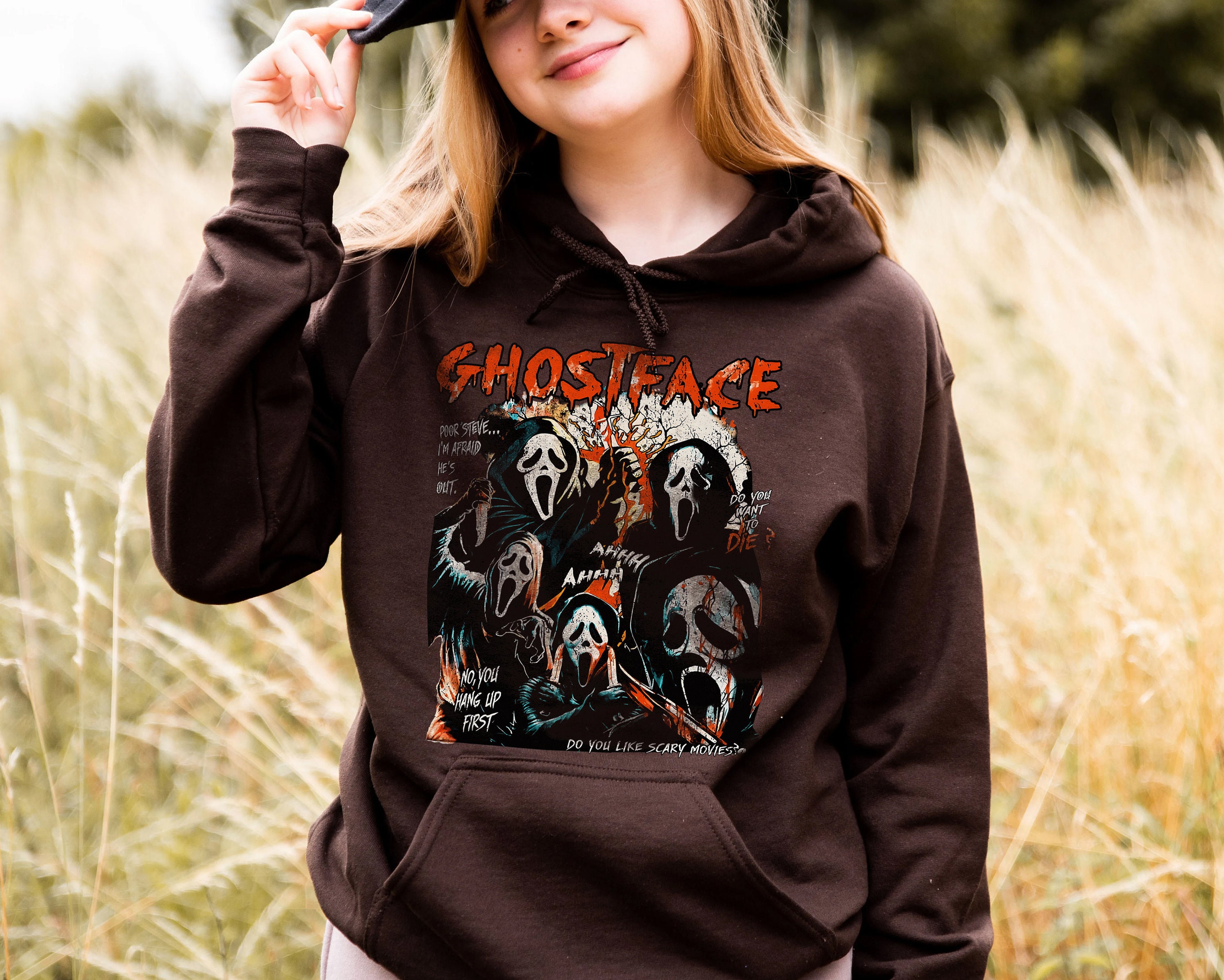 Vintage Ghostface Sweatshirt, Let's Watch Scary Movie , Vintage Scream ...
