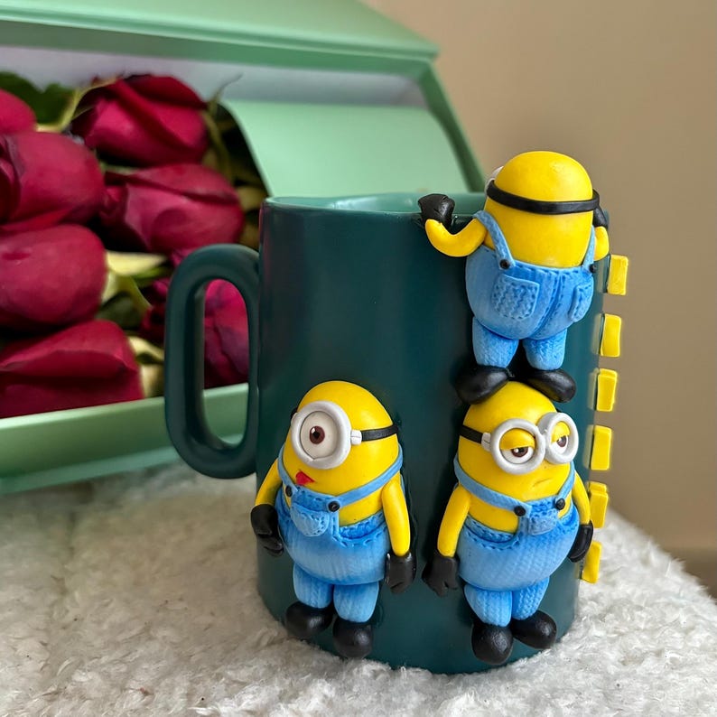 Personalized 3D Minion Mug: Handcrafted Water-resistant Clay - Etsy
