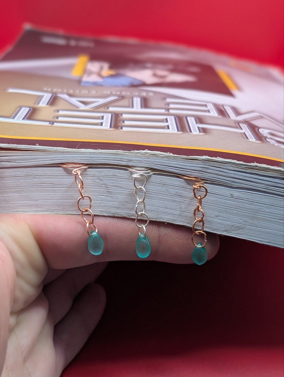 Set of 3 Spiral Wire Bookmark Chains – Handmade Copper & Silver ...