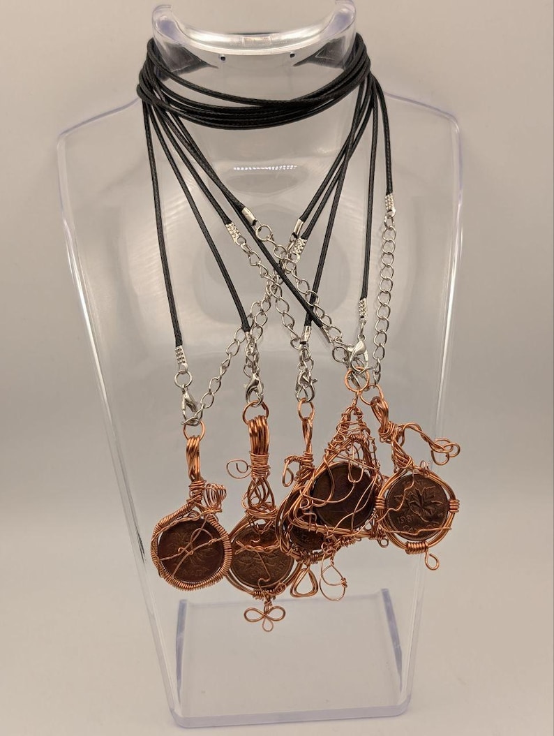 Mystic Pyramid Amulet | 1987 Canada Penny Triangle Necklace | Handmade ...