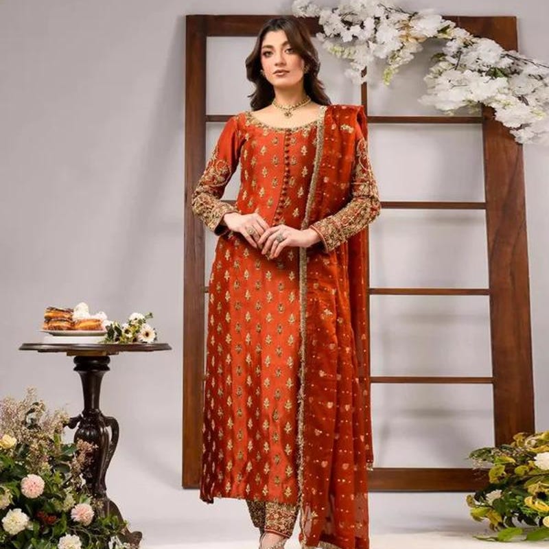 Salwar Kameez Orange - Etsy