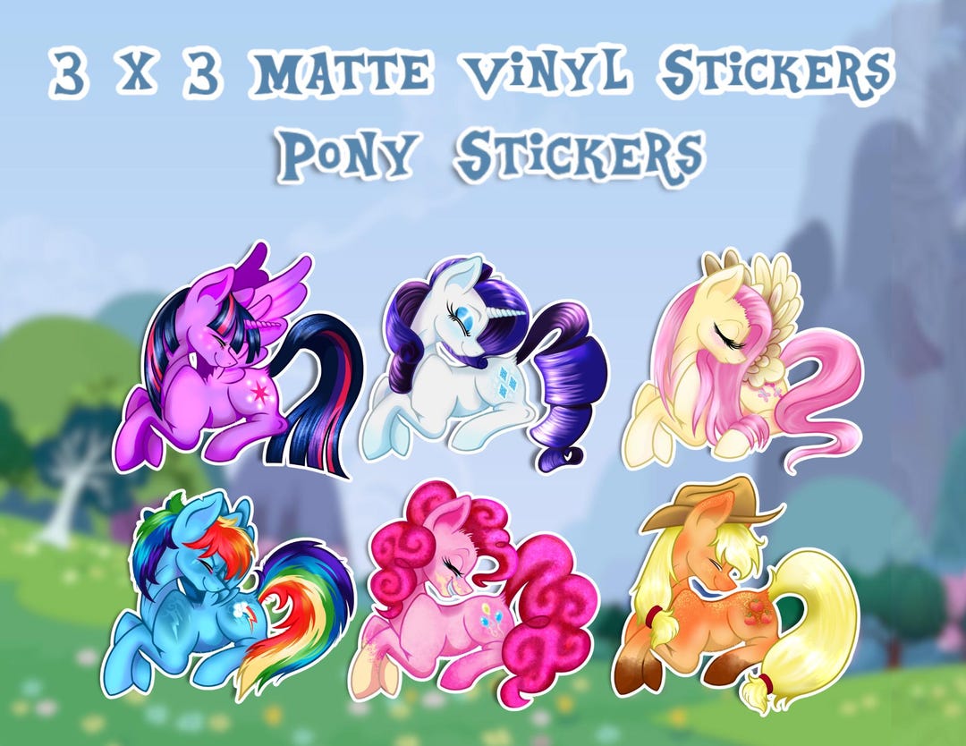 MLP Stickers: Mane 6, Princesses, Villains - Matte Vinyl - Etsy
