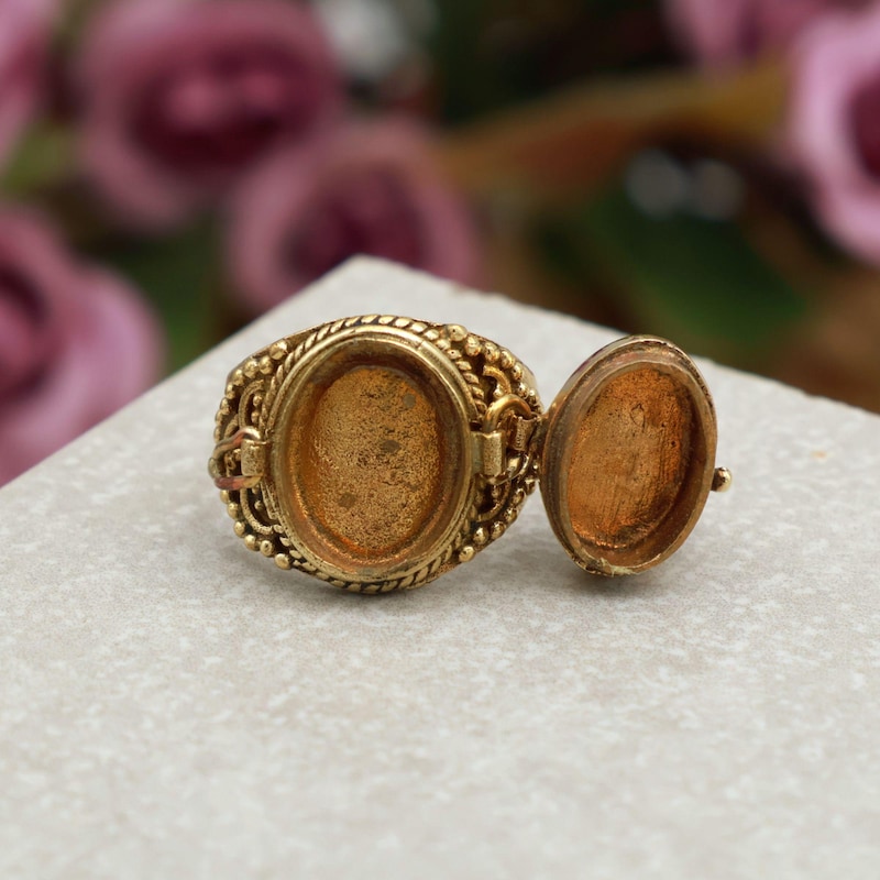 Secret Compartment Ring - Etsy