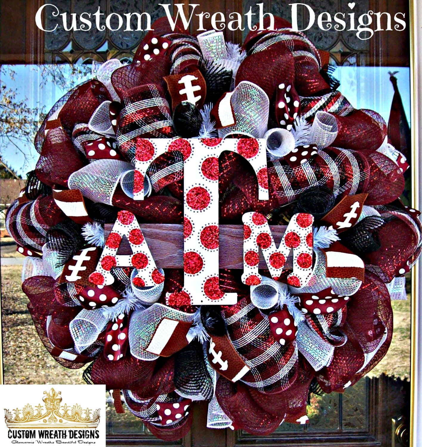 Texas A&M Wreath Texas A and M Wreath Deco Mesh Wreath | Etsy