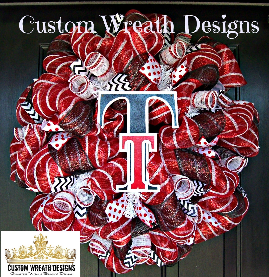 Texas Tech Wreath, Texas Tech University Wreath, Texas Tech Decor, Deco ...