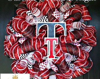 Texas Tech Door Wreath - Etsy