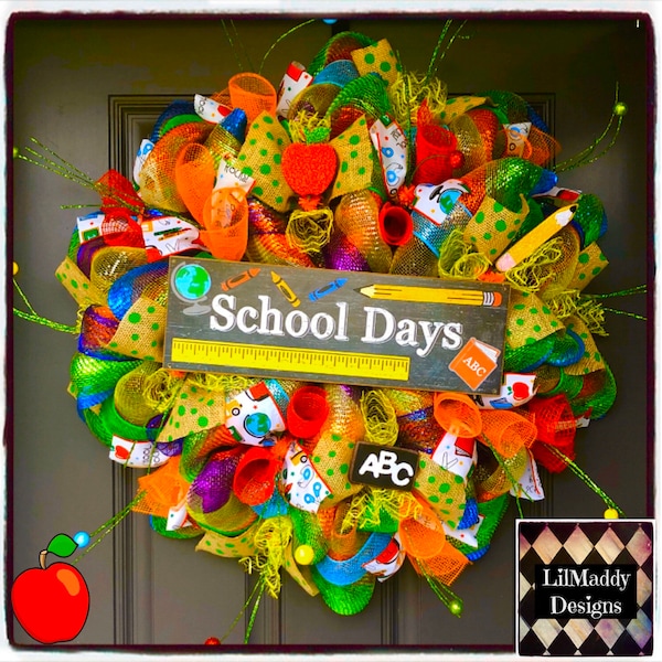Teacher Wreath - Etsy