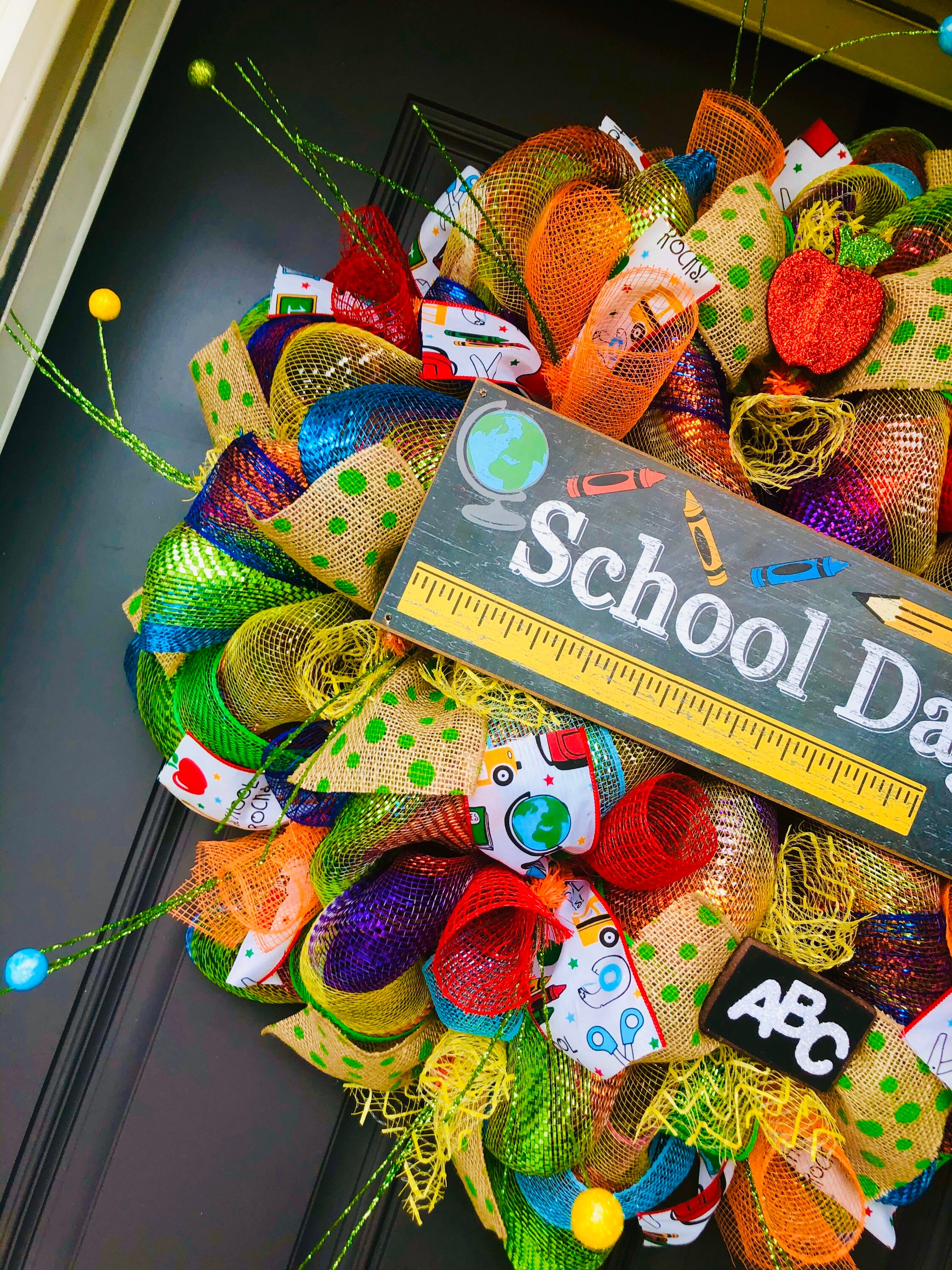 Teacher School Days Classroom Wreath | Etsy