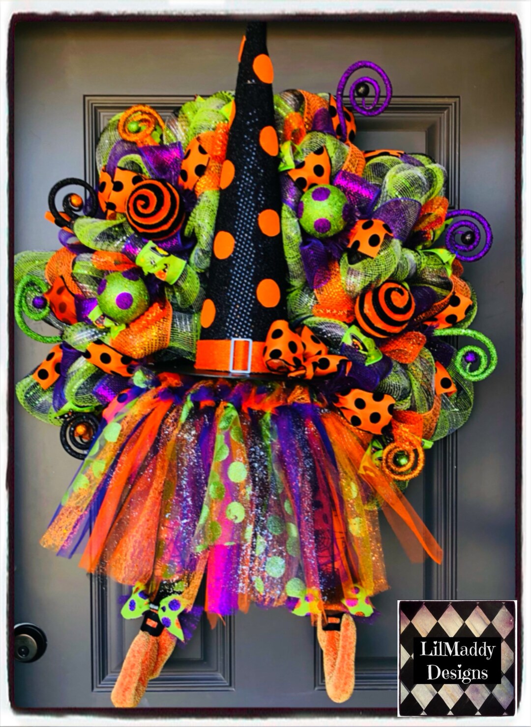 Halloween Wreath, Halloween Witch Wreath, Fall Wreath, Witch Wreath ...