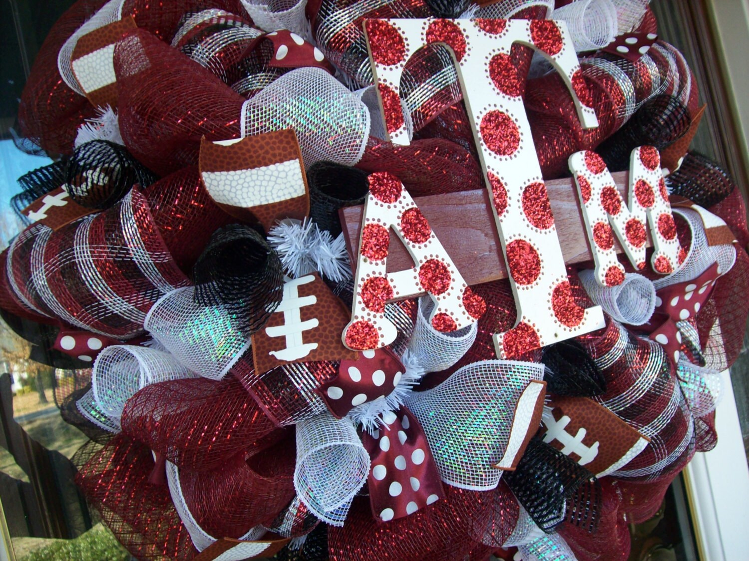 Texas A&M Wreath Texas A and M Wreath Deco Mesh Wreath | Etsy