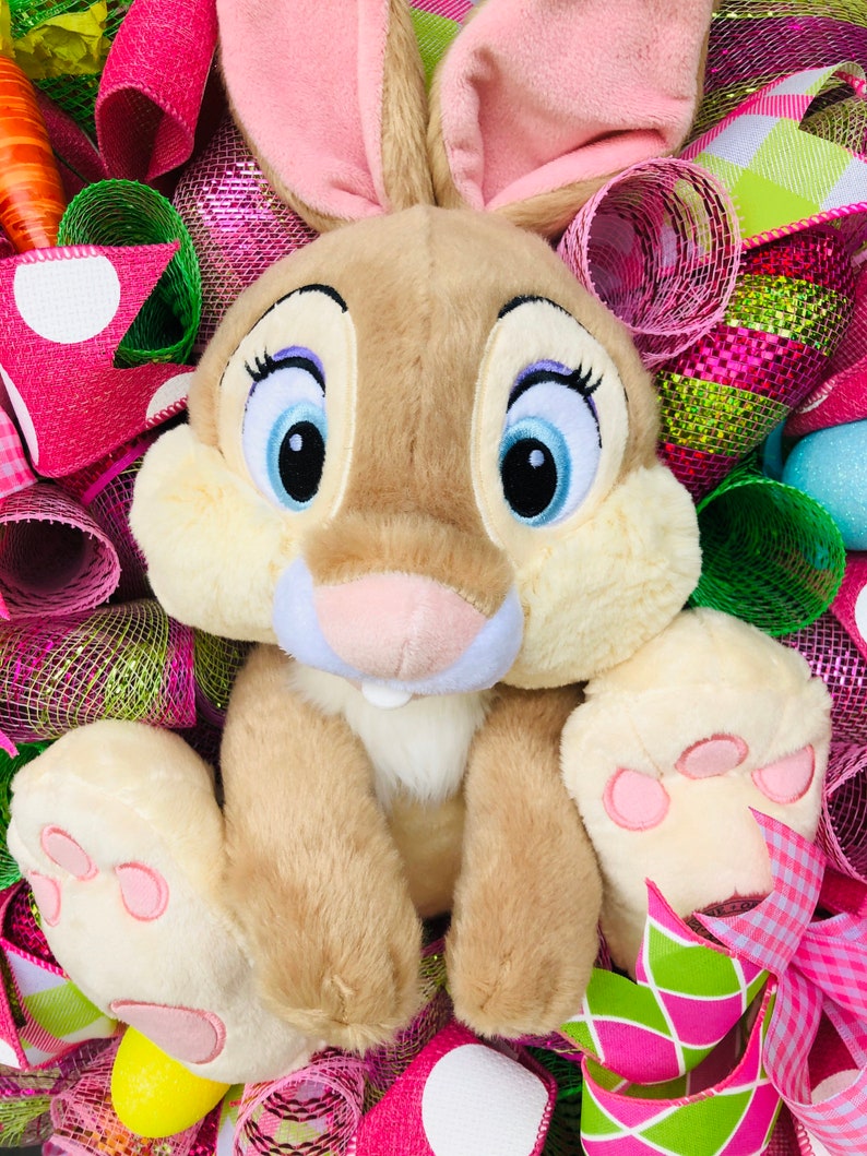Easter Miss Bunny Bambi Wreath, Easter Wreath, Easter Decorations ...
