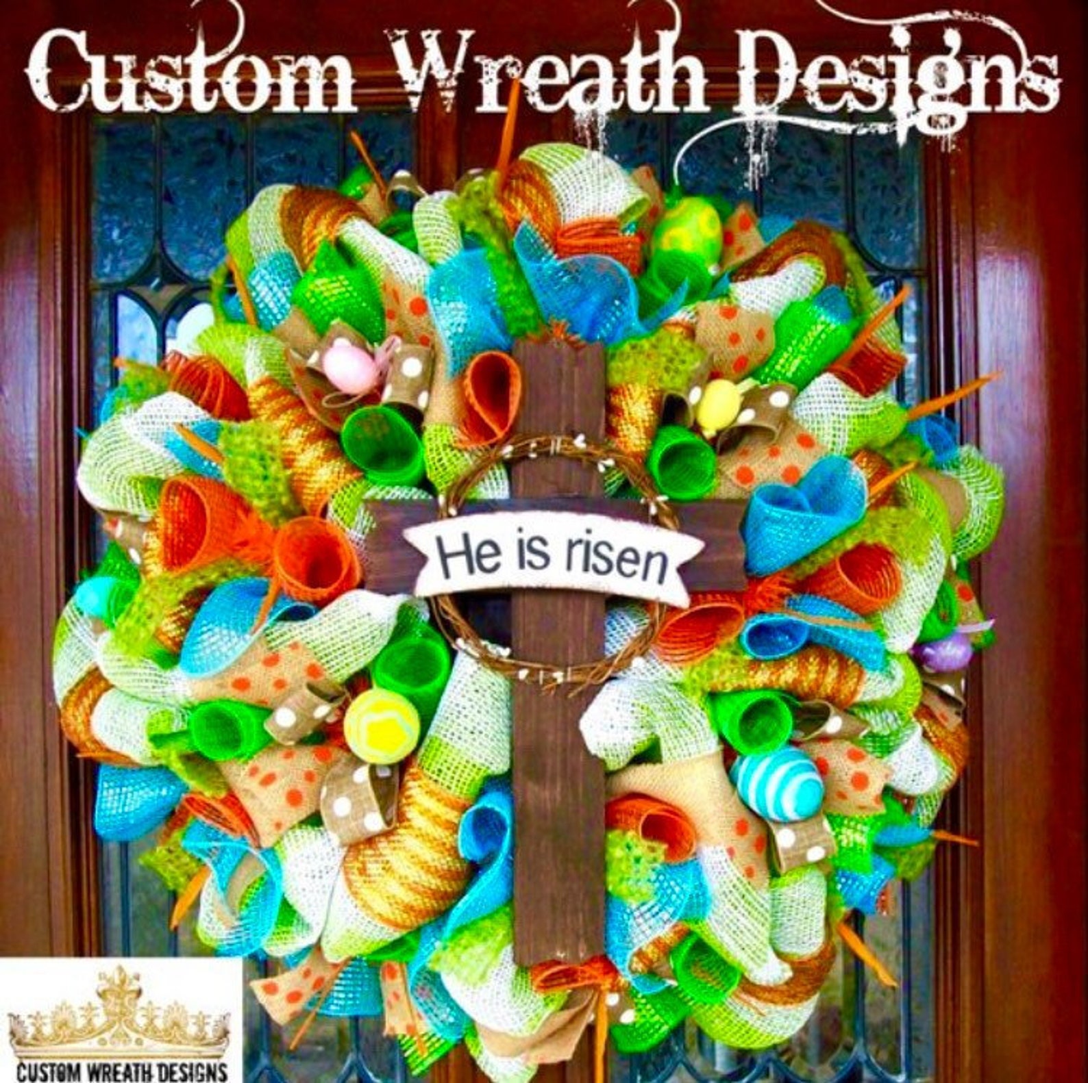 He is Risen Easter Wreath Easter Wreath Spring Wreath | Etsy