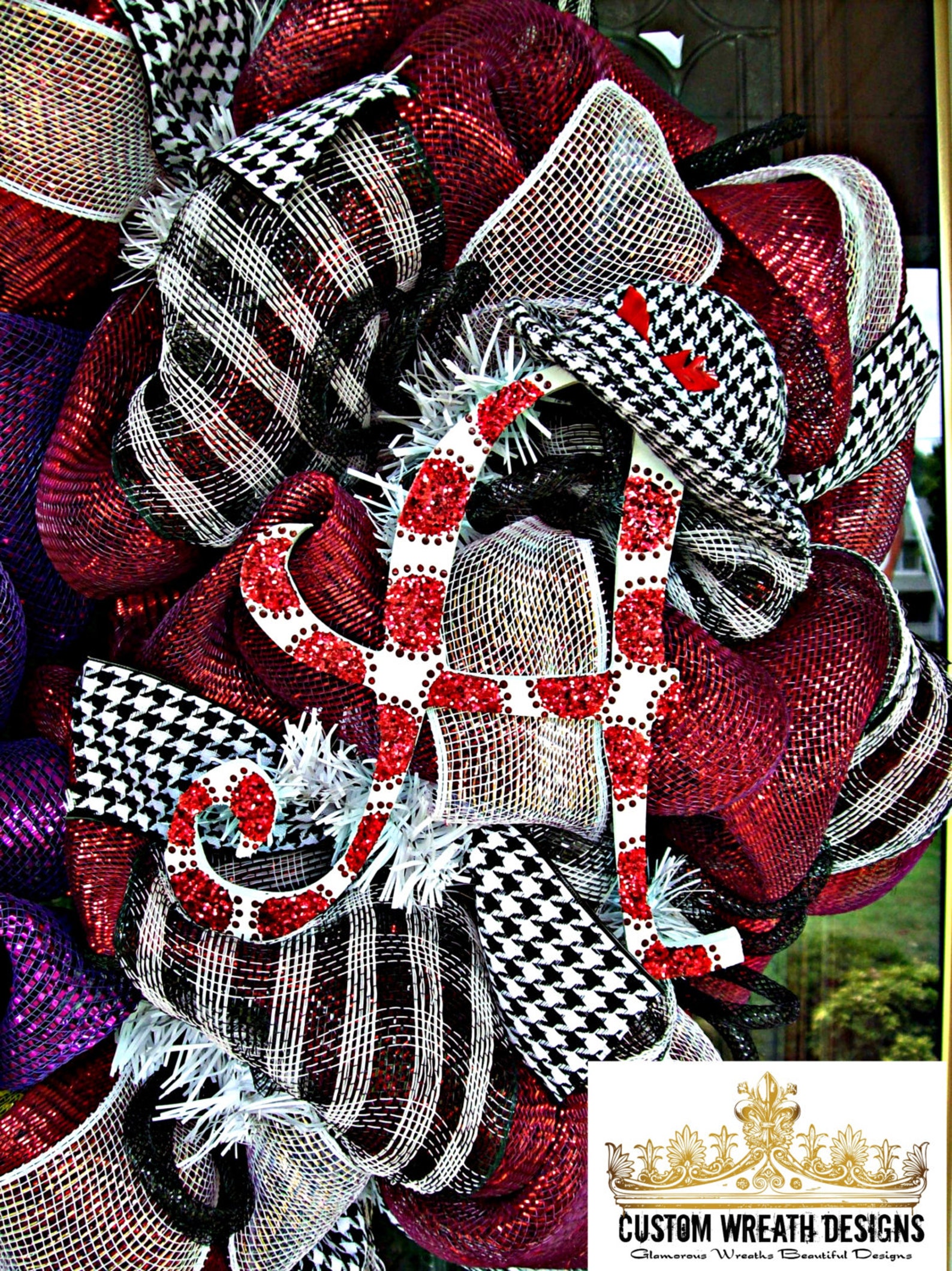 LSU and Alabama House Divided Wreath LSU Wreath Alabama - Etsy