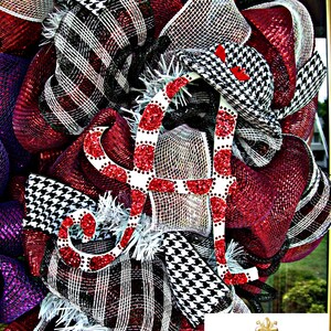 LSU and Alabama House Divided Wreath, LSU Wreath, Alabama Wreath, Deco ...
