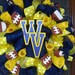West Virginia Fan Wreath, West Virginia Wreath, Deco Mesh Wreath ...