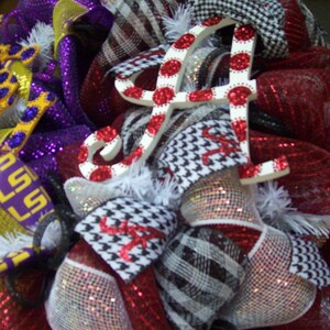 LSU and Alabama House Divided Wreath, LSU Wreath, Alabama Wreath, Deco ...