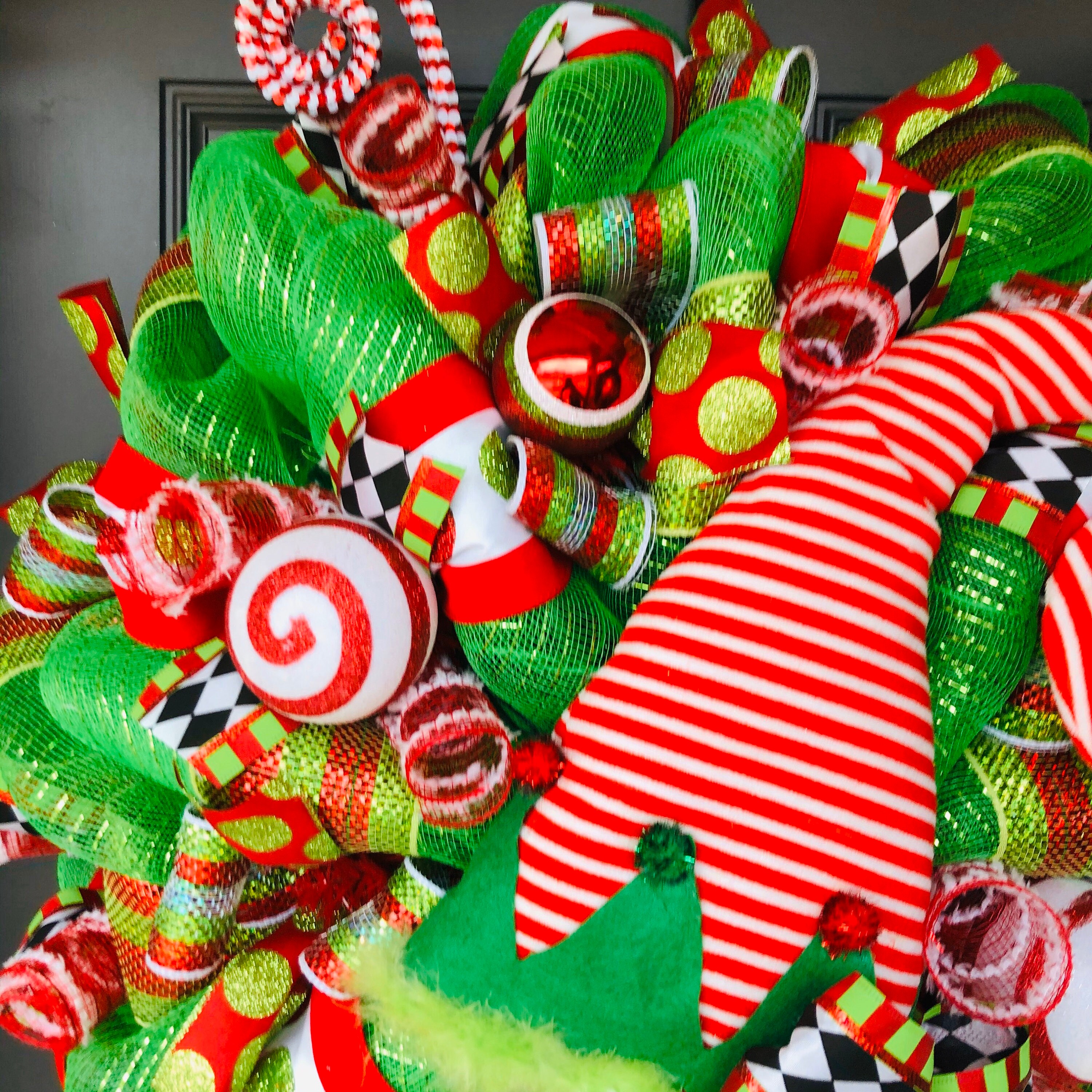 Elf Swag Elf Wreath Christmas Wreath Christmas Door Wreath | Etsy