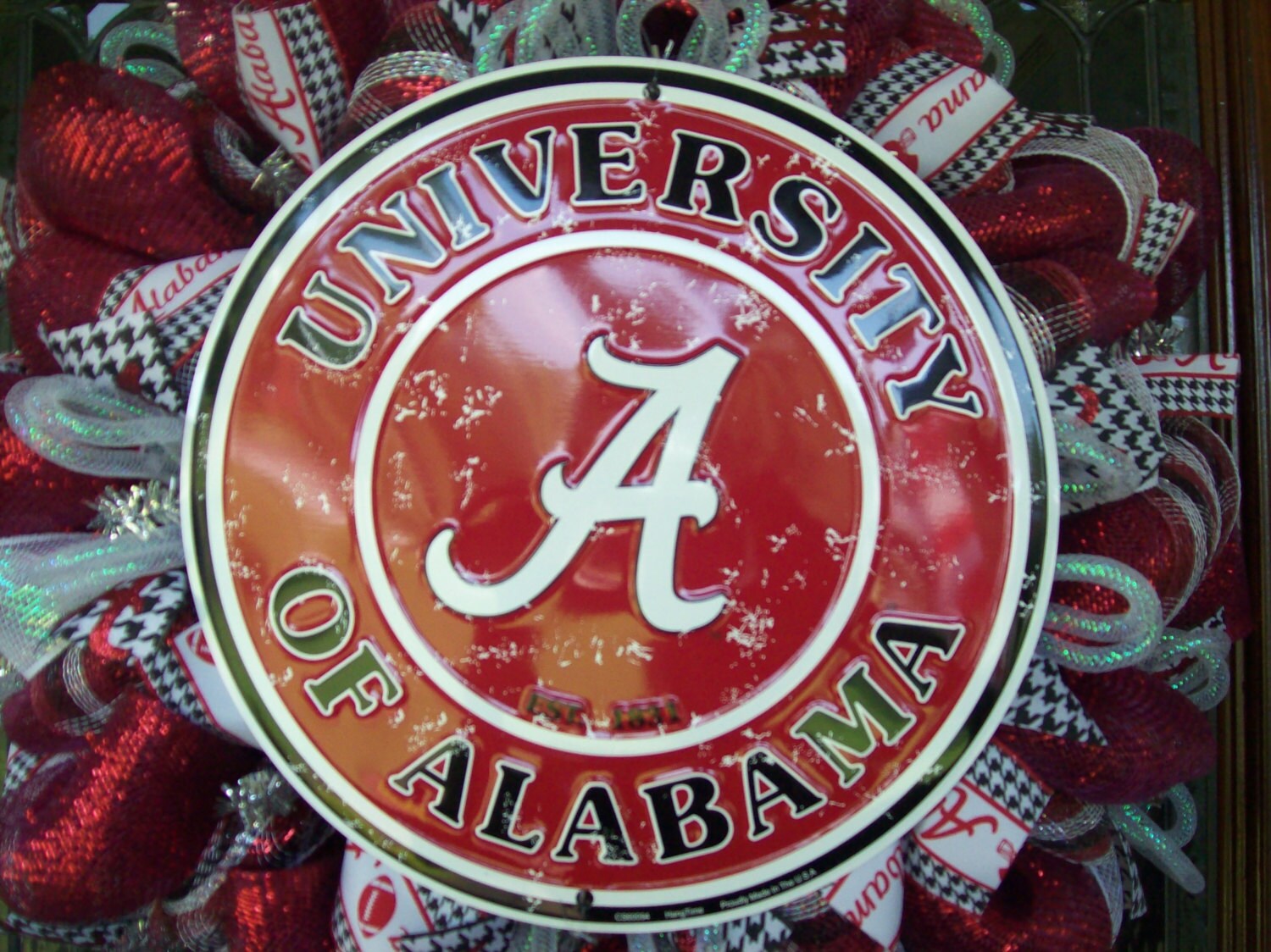Alabama Deco Mesh Wreath - Etsy