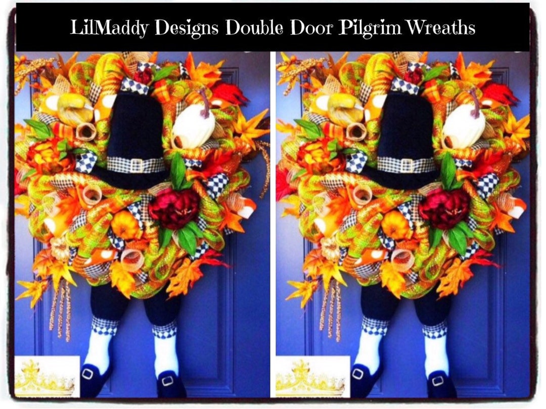 Pilgrimfest Thanksgiving Wreaths, Pilgrim Wreath, Wreaths, Fall Wreath ...