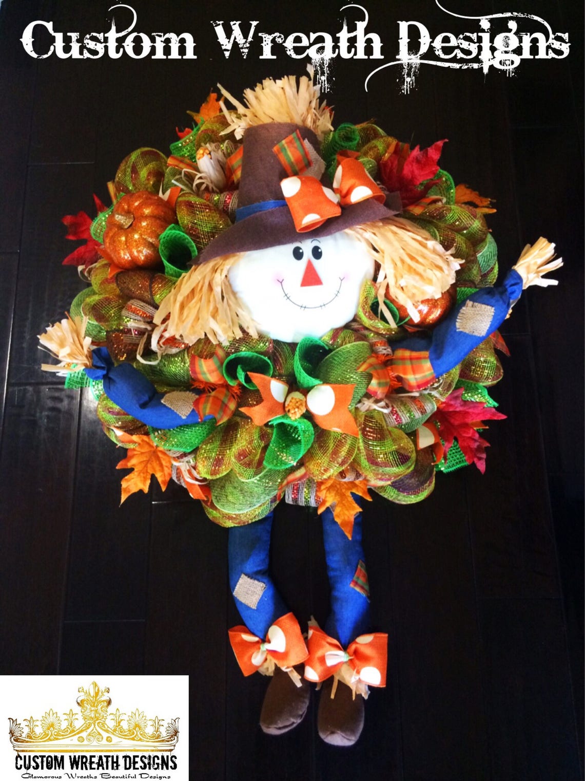 Fall Scarecrow Husk Wreath Fall Wreath Fall Decorations - Etsy