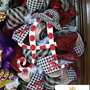 LSU and Alabama House Divided Wreath, LSU Wreath, Alabama Wreath, Deco ...