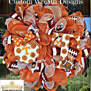 Tennessee Vols Mesh Wreath, Tennessee Wreath, Deco Mesh Wreath ...