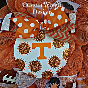 Tennessee Vols Mesh Wreath, Tennessee Wreath, Deco Mesh Wreath ...
