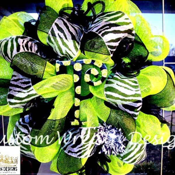 Zebra Wreath - Etsy