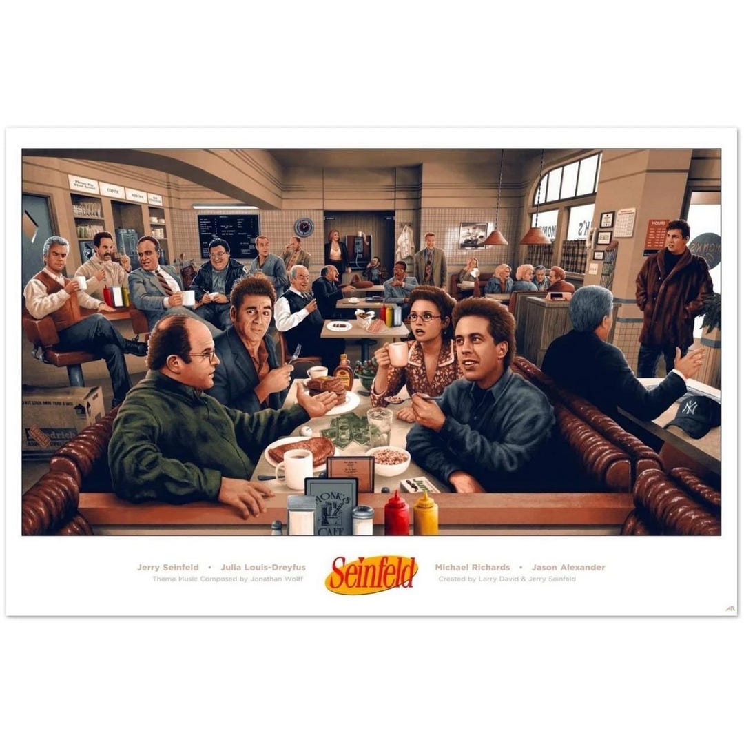 Seinfeld Famous Diner Scene 90s Sitcom TV Show Poster - Etsy