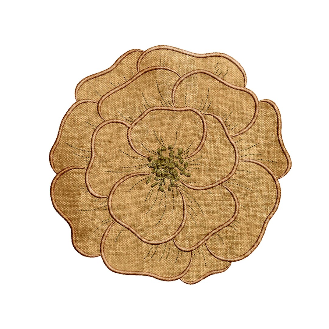 Floral Napkin Frame Border Machine Embroidery Design, Napkin Pattern ...